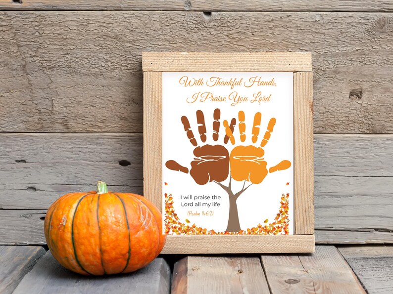 Christian Thanksgiving Crafts, Sunday School Handprint Activity, Sunday ...