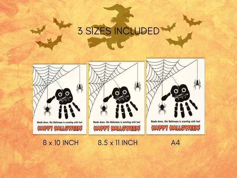 Printable Spider Handprint Art,halloween Keepsake Craft , Halloween ...
