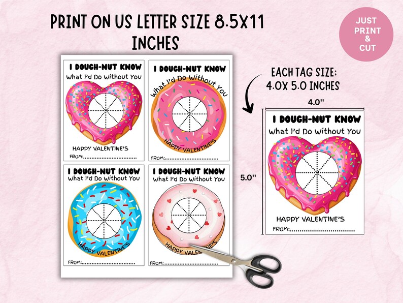 Play Dough Valentine's Card, Donut Valentine Card, Valentine's Play Doh ...
