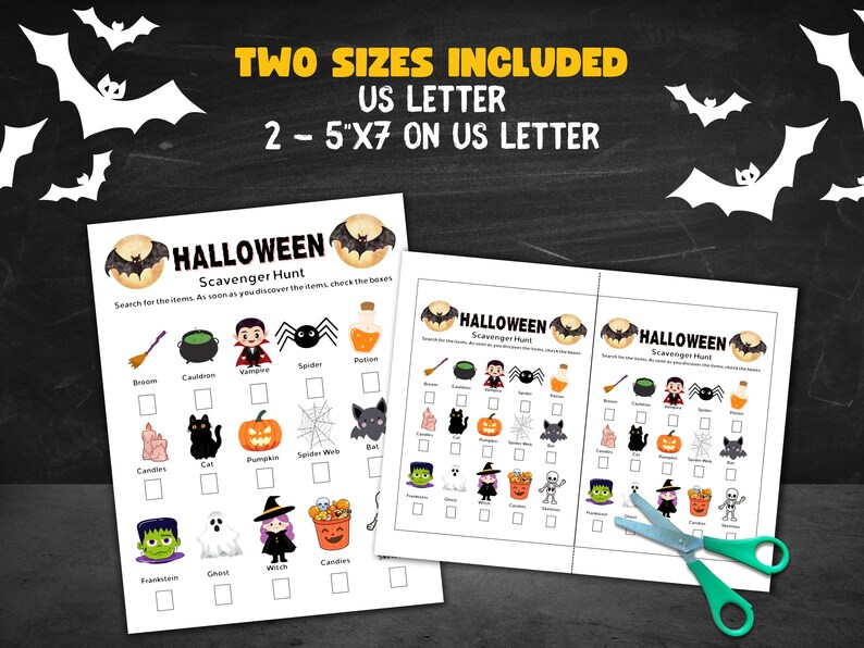 Printable Halloween Scavenger Hunt for Kids, Halloween Activity ...