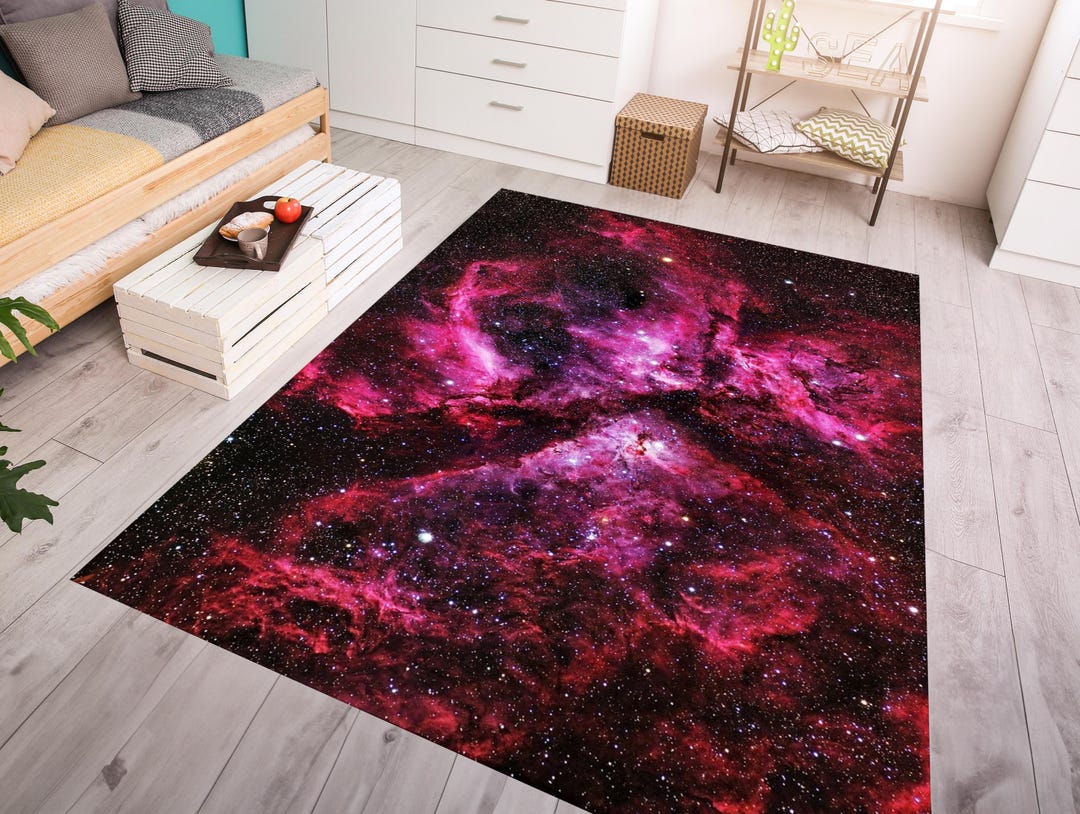 Star Rug, Space Rug, Night Themed Rug , Light Rug, Night Themed Rug ...