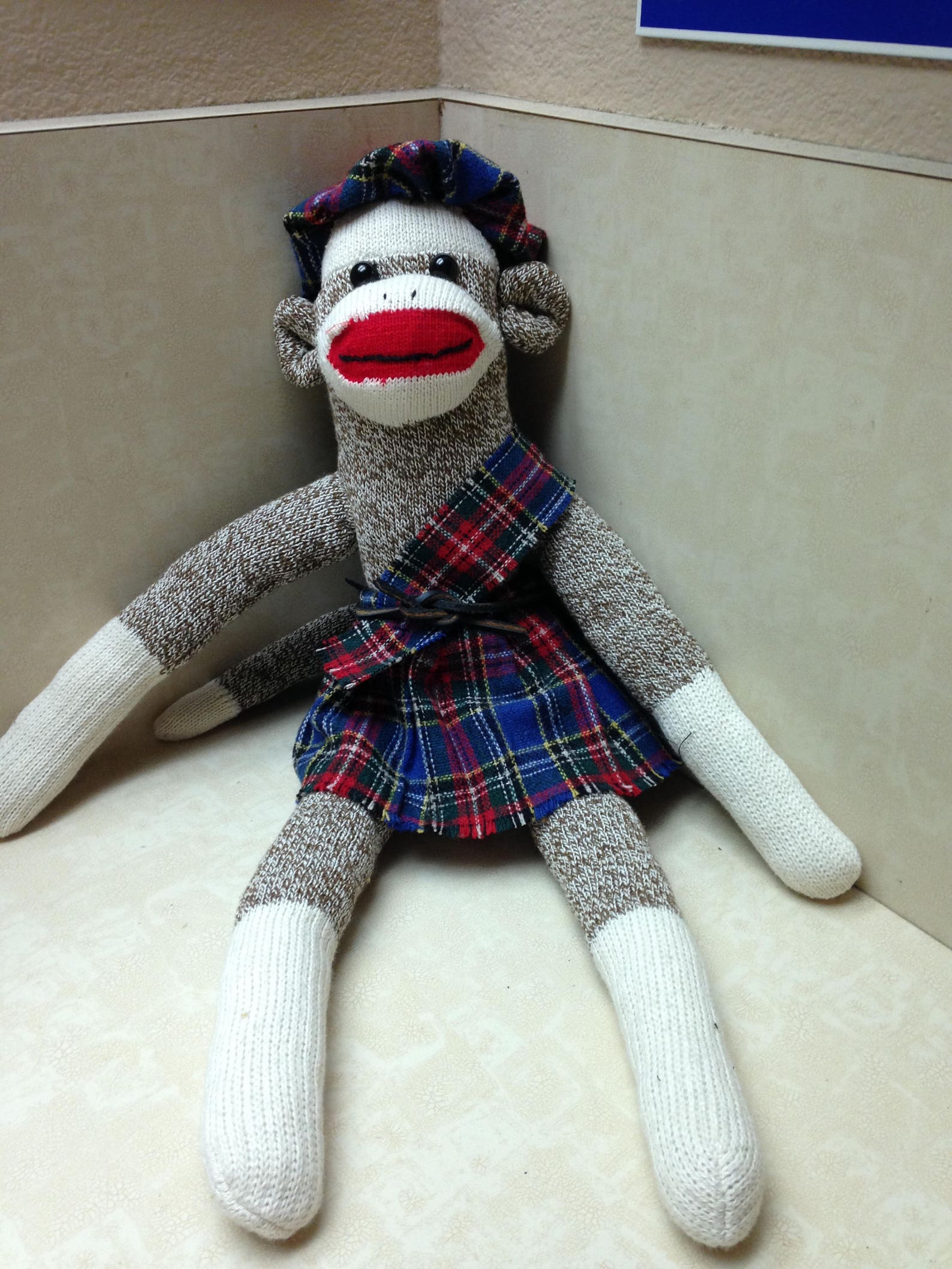 ANATOMICALLY CORRECT Scottish Sock Monkey - Etsy