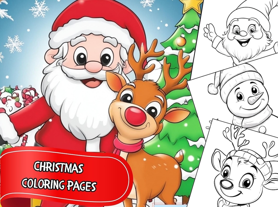 Christmas Coloring Pages, Kids Christmas Coloring, Printable Coloring ...