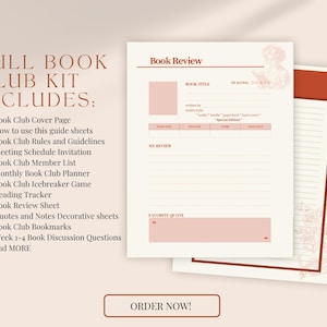 Book Club Hosting Kit Contemporary Design Bundle Digital Download - Etsy