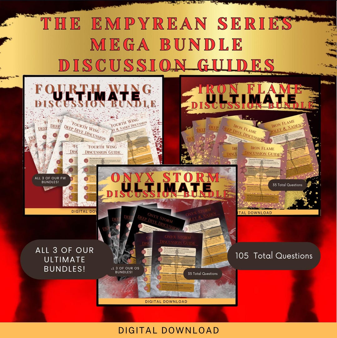 Empyrean Series Mega Ultimate Discussion Guide Bundle | 105 Book Club Questions | Digital ...