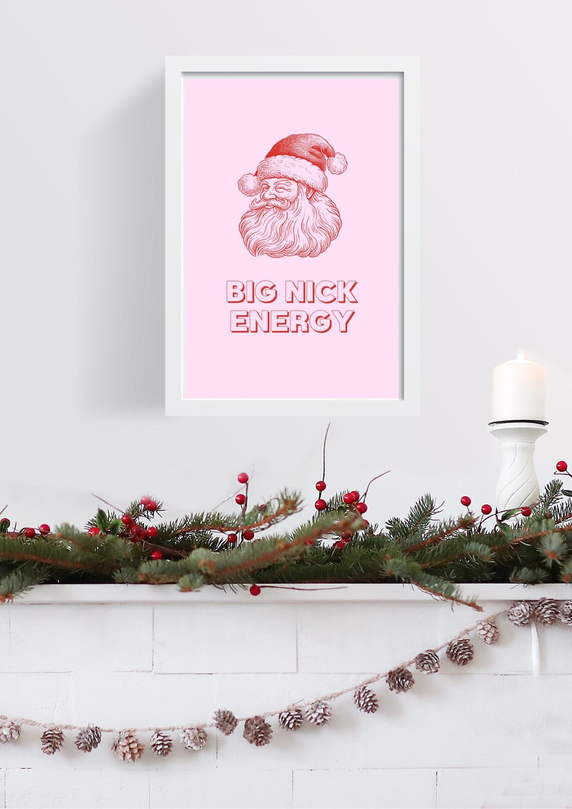 Big Nick Energy | Christmas Art Print | Digital Download - Etsy