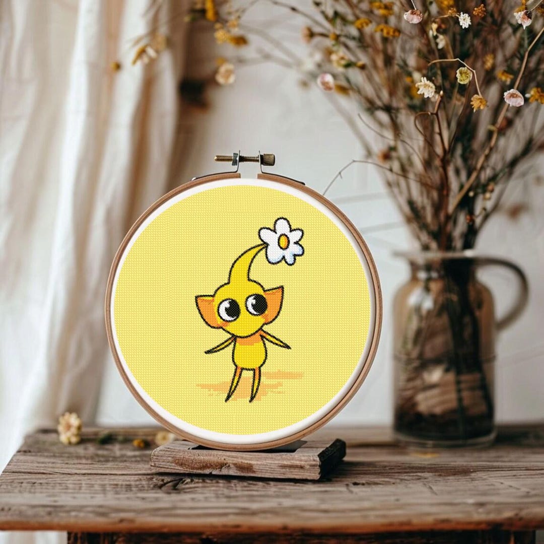 Cheerful Yellow Pikmin Cross Stitch Pattern - Instant PDF Download ...
