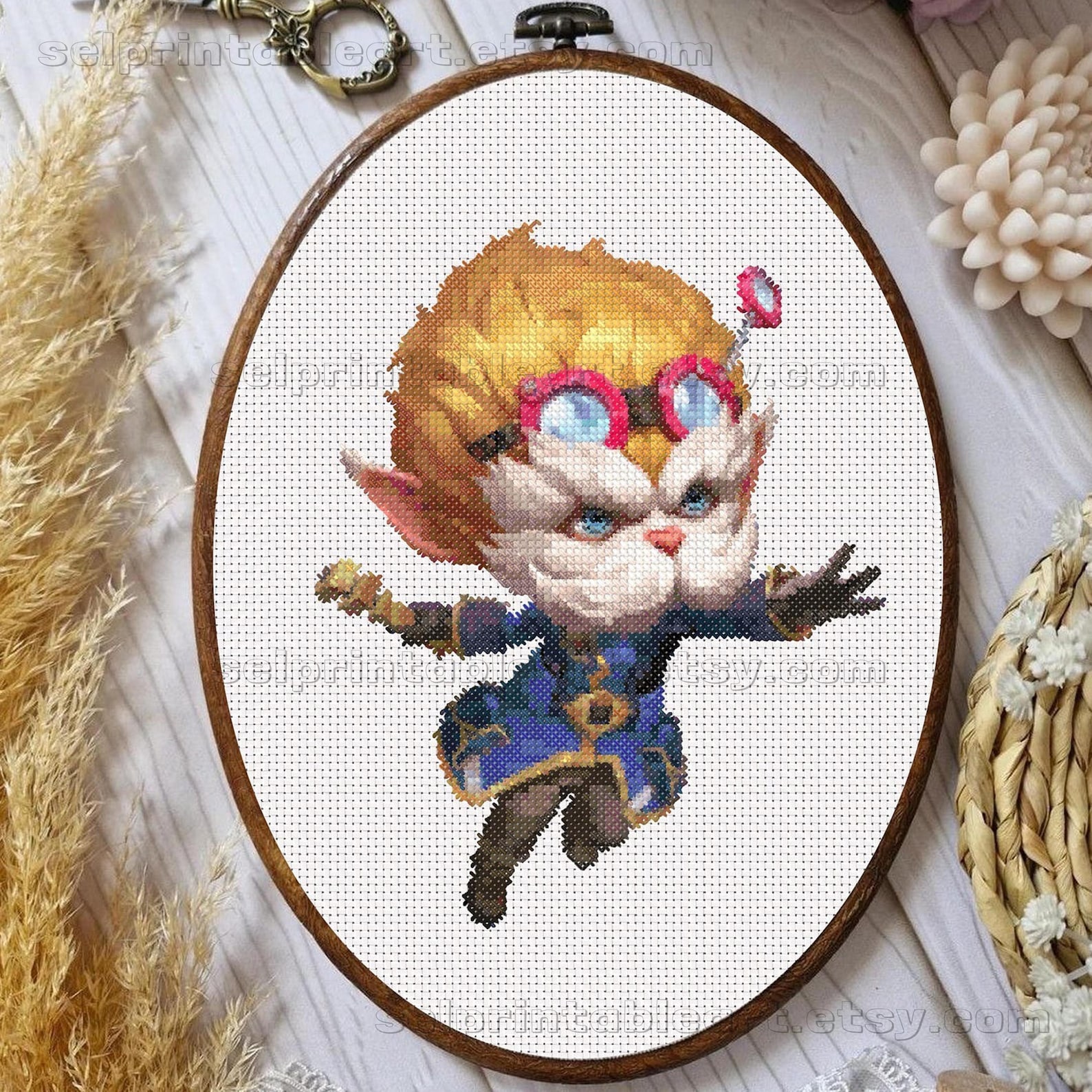 Heimerdinger Arcane Heroes Cross Stitch Chart, League of Legends ...