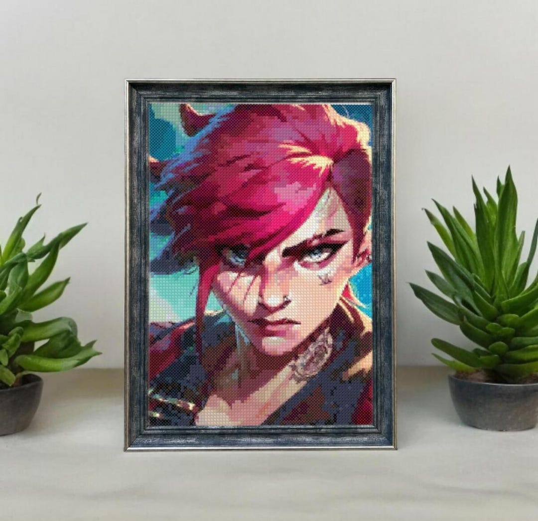 Arcane Vi Cross Stitch Chart, DIY Embroidery Design, Vi League of ...