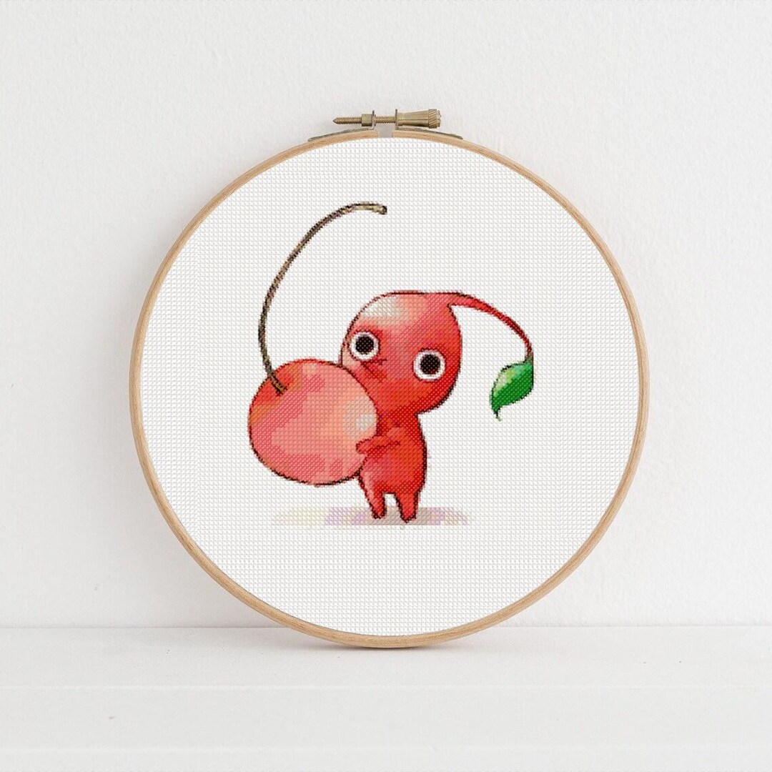 Pikmin Cross Stitch, Red Pikmin Pattern, Instant Download, Sanei Bokei ...
