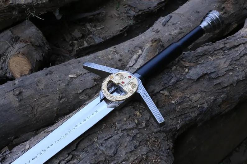 The Witcher 3 Wild Hunt Swords, Geralt of Rivia Cosplay Swords, White ...