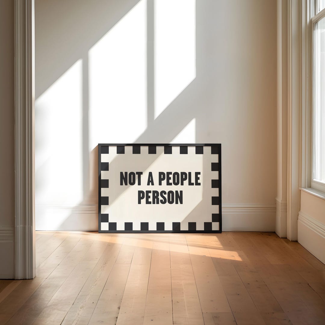 Not A People Person Print: Bold Typography Art (digital Download) - Etsy