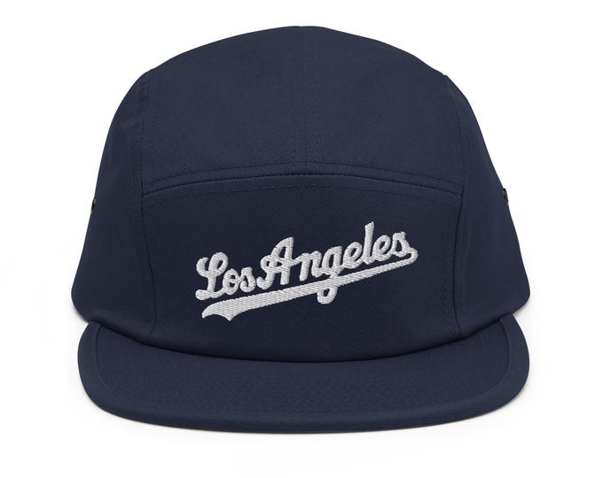 Los Angeles Minimalist Design Embroidered Five Panel Cap Baseball Hat ...