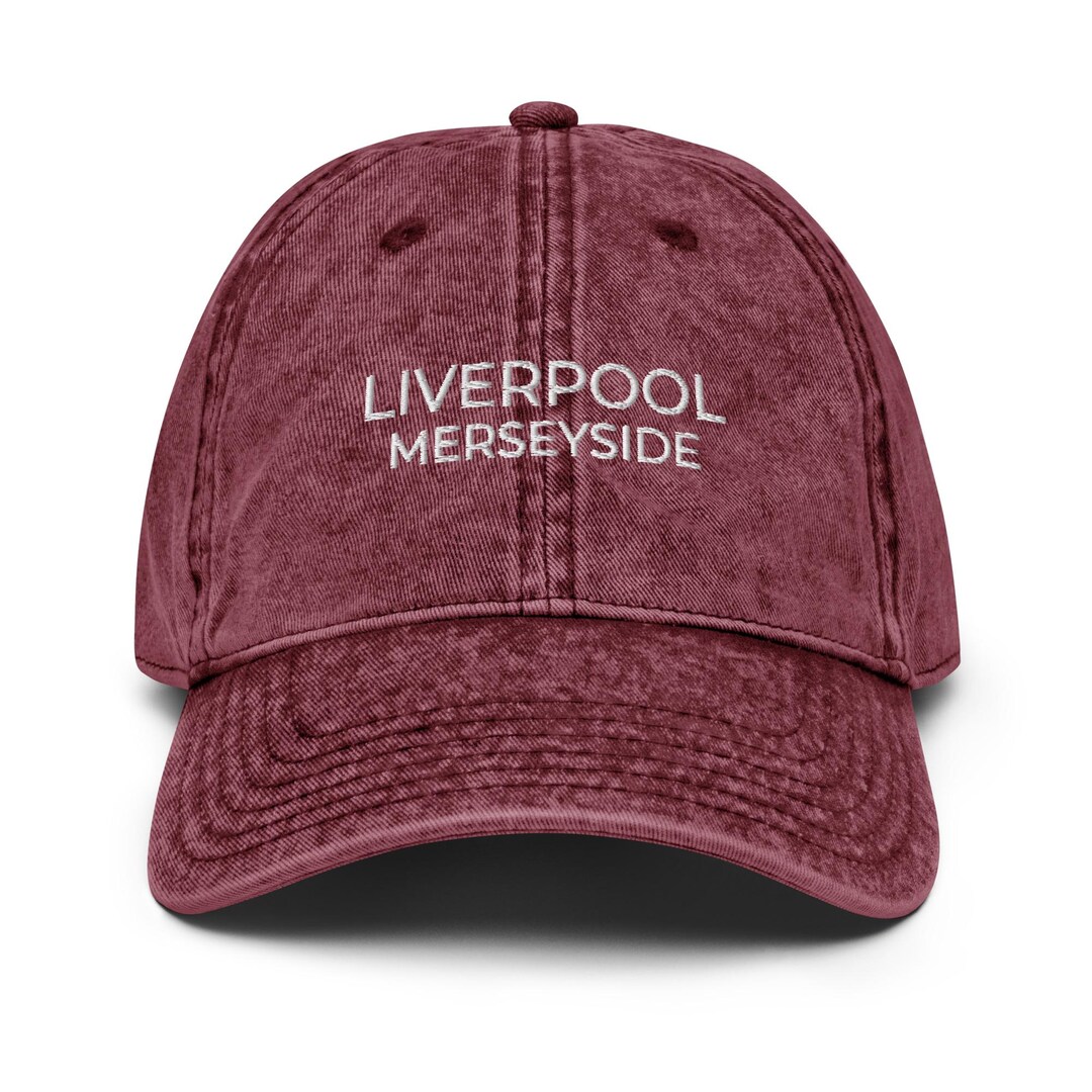 Liverpool Minimalist Design Embroidered Vintage Cotton Twill Cap Soccer ...