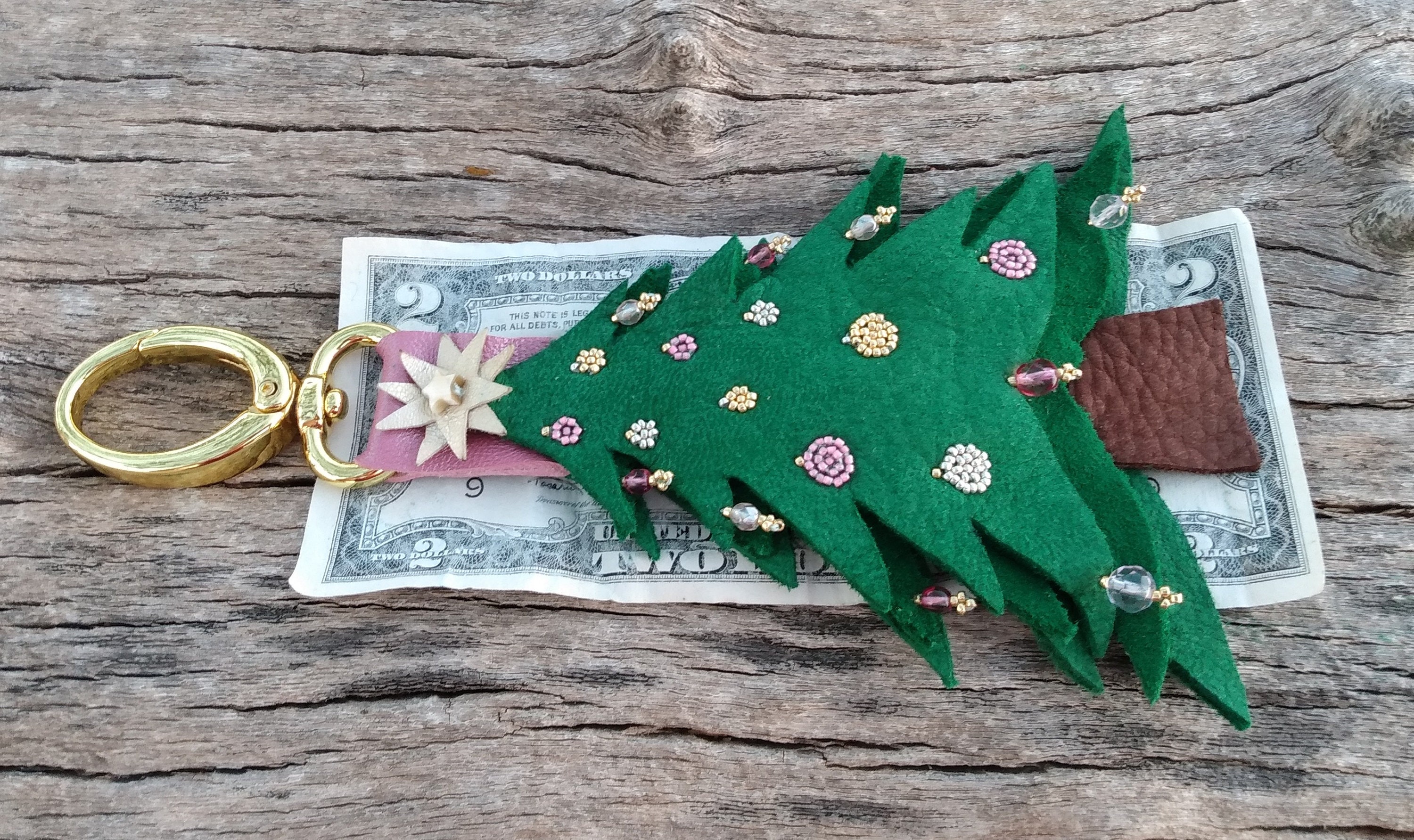Christmas Tree Handbag Charm Genuine Leather Tote Or Purse | Etsy