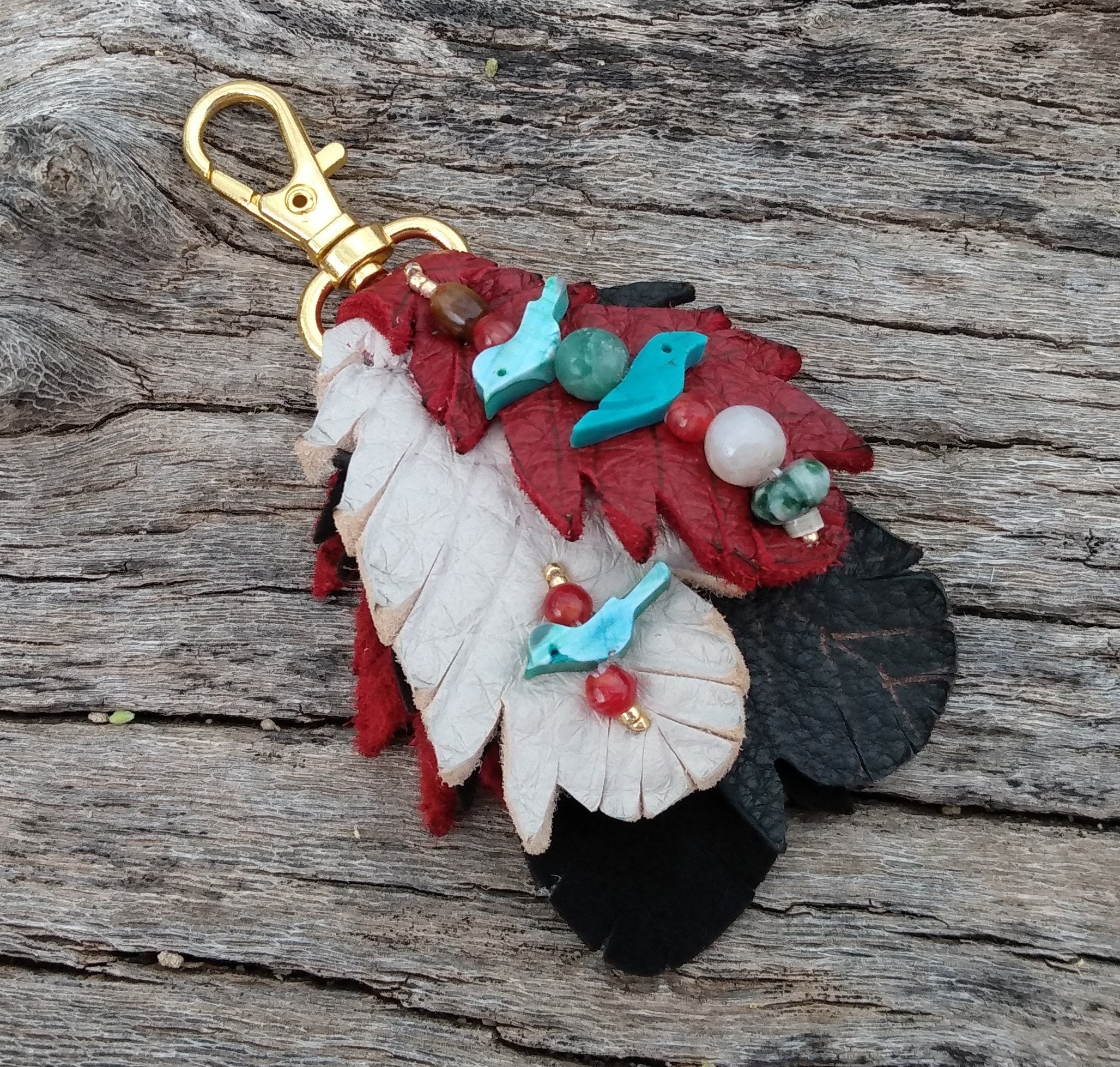 Feather Leather Zipper Pull Genuine Leather 3 3/8 | Etsy