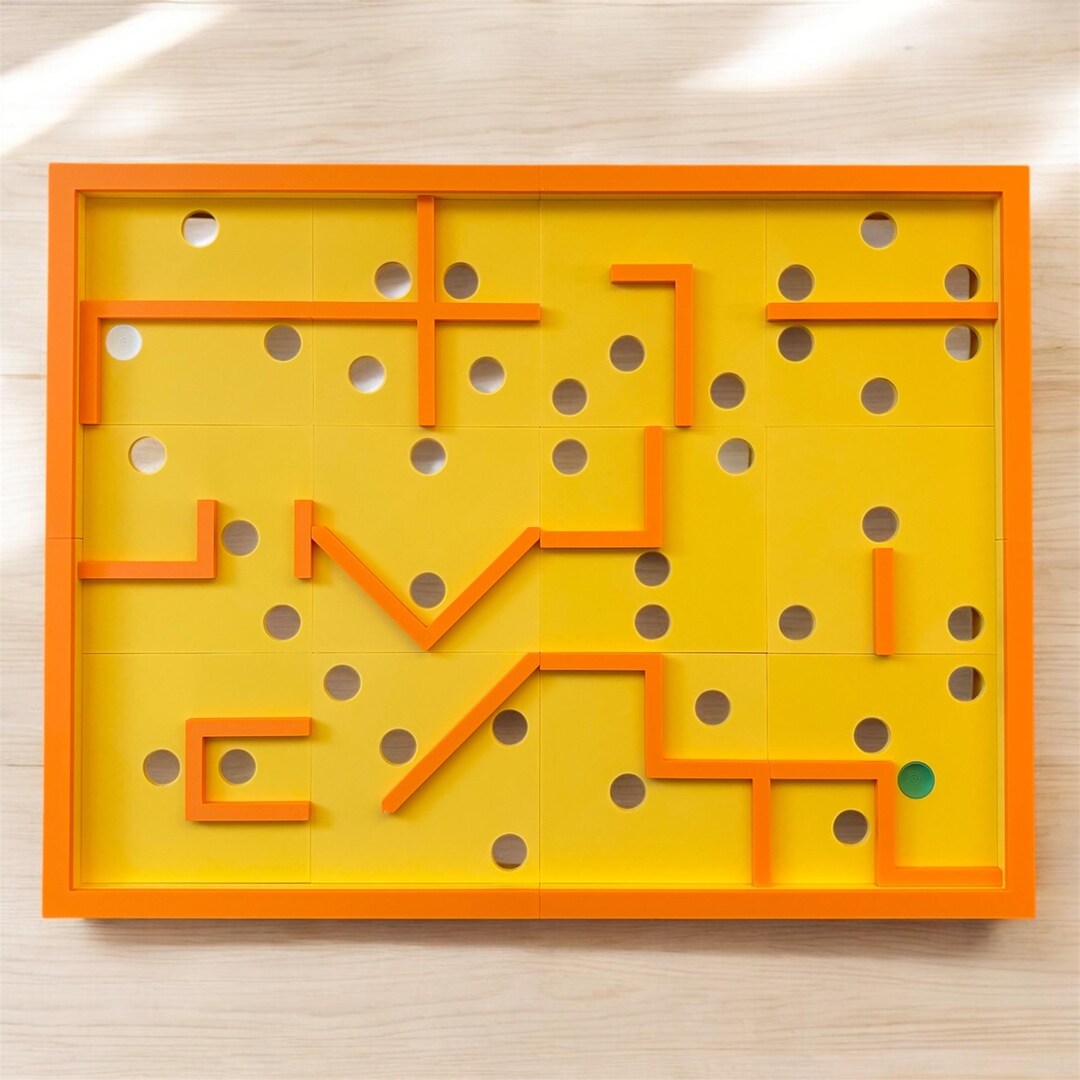 Rearrangable Tilting Labyrinth Board / Marble Maze Game - Etsy