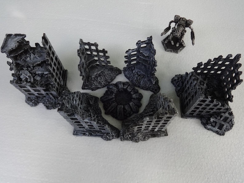 Battletech Tabletop Terrain Ruin Buildings - Etsy