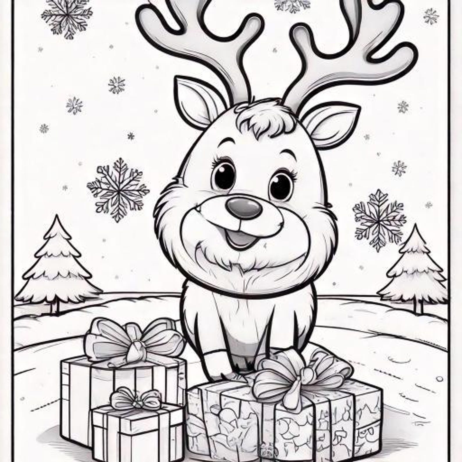 Kids Christmas Coloring Fun: Festive Holiday Printouts! 5 Images! - Etsy