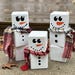Holiday Block Snowman Decor - Etsy