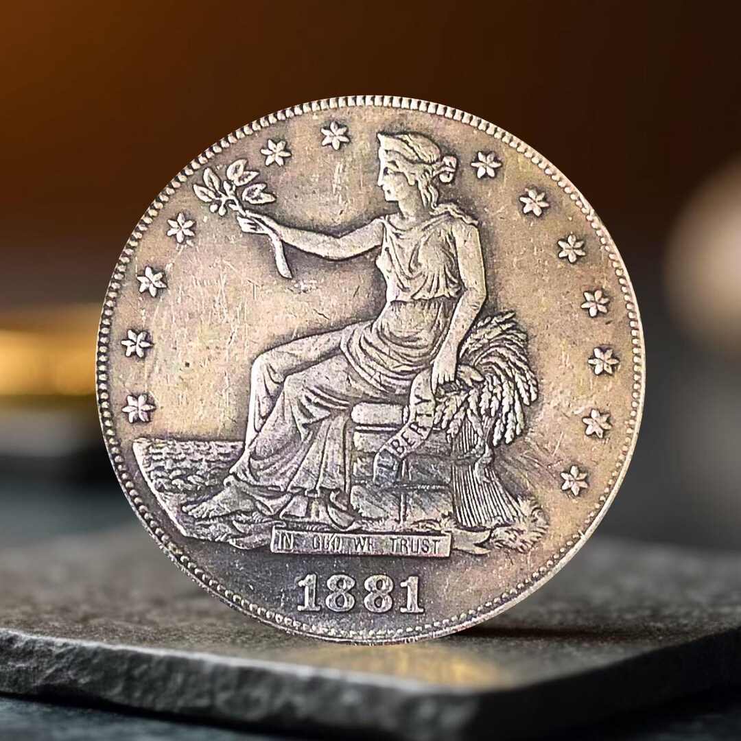 1881 Trad US Dollar Rare US Commemorative Coin Antique Collectible and ...