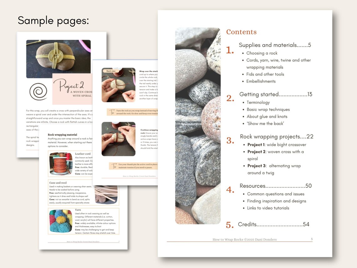 How to Wrap Rocks, a Downloadable PDF E-book With Step-by-step ...