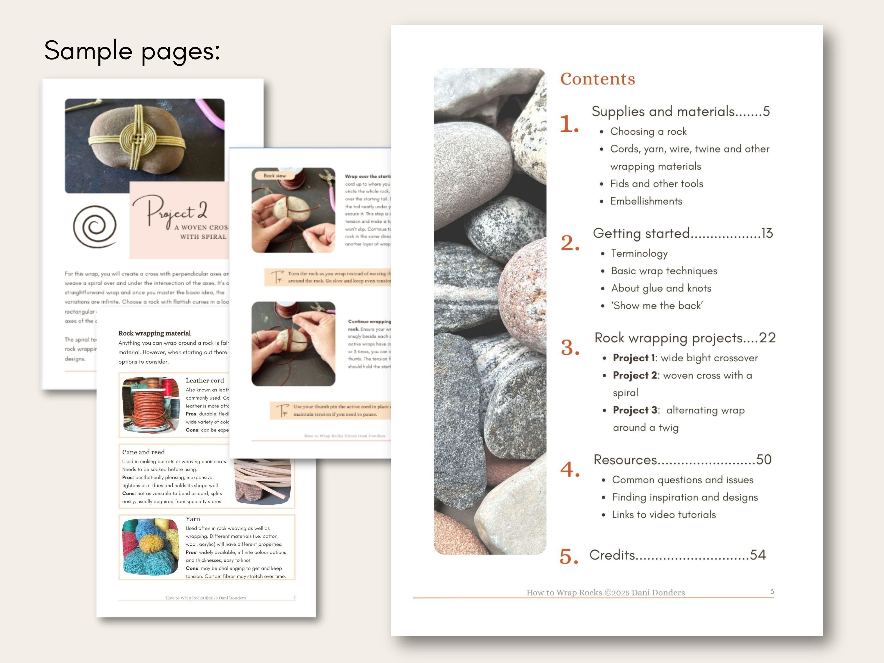How to Wrap Rocks, a Downloadable PDF E-book With Step-by-step ...