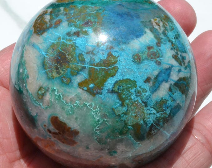 Quantum Ocho Sphere - Rare Quality- Quartz, Dioptase, Shattuckite ...