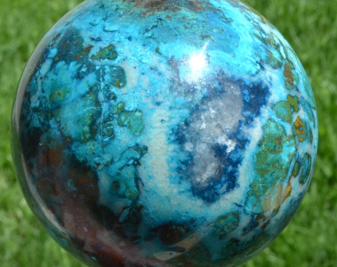 High Quality Quantum Ocho Sphere - Rare Top Quality- Quartz, Dioptase ...