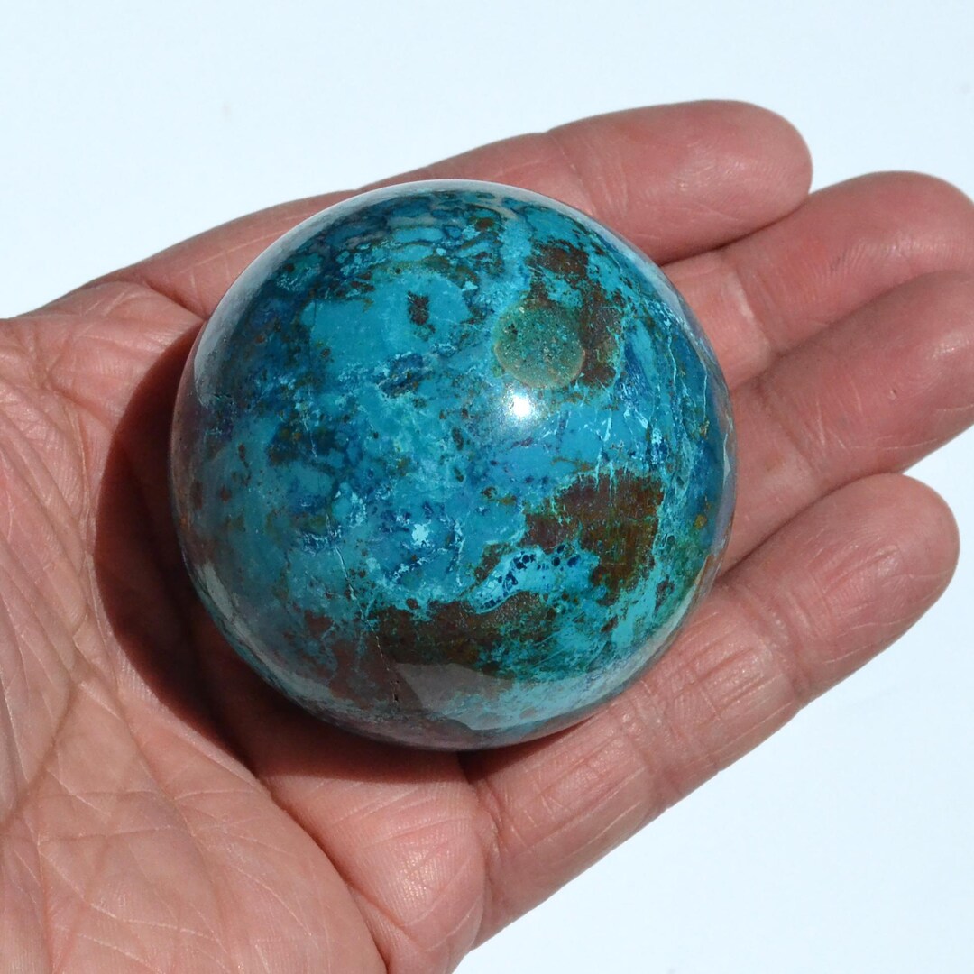 Quantum Ocho Sphere - Rare Dioptase, Shattuckite, Malachite ...
