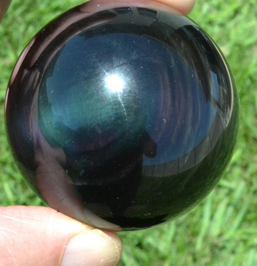 Rainbow Obsidian Sphere 2" Inches - Etsy