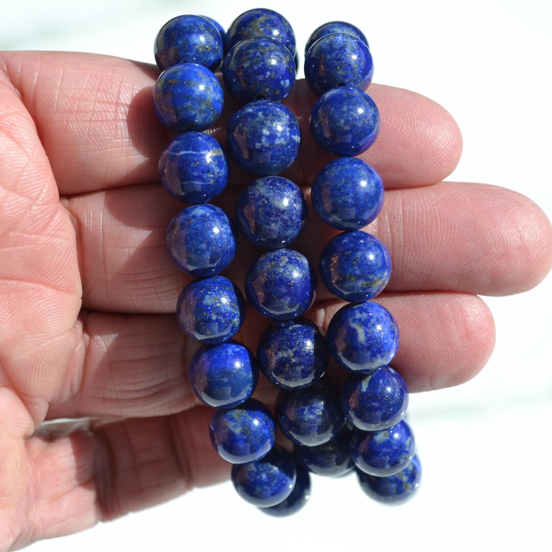 Natural Sodalite Bracelet - 11mm Bracelet Beards - Third Eye Throat ...
