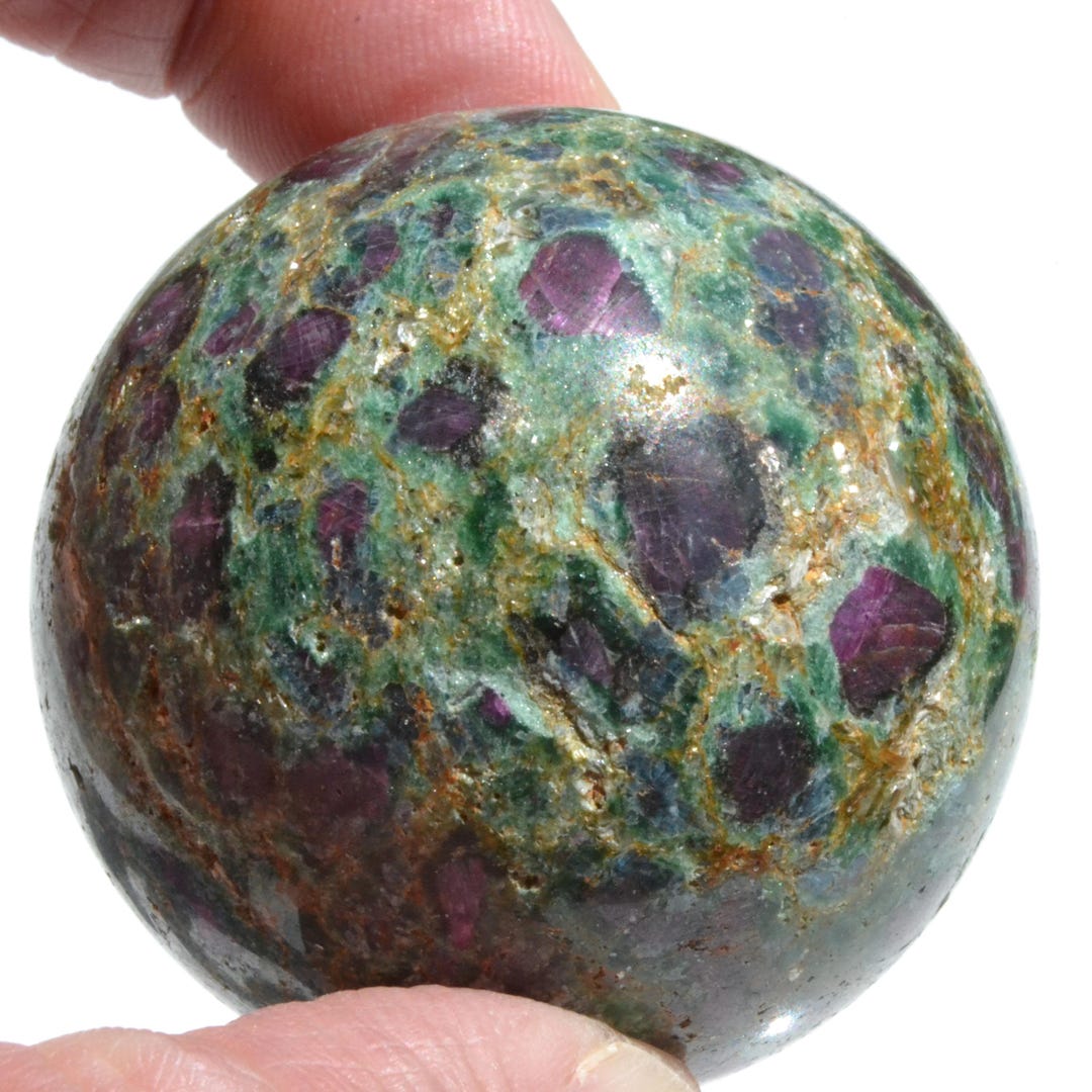 Ruby Fuchsite and Kyanite Sphere, Polished Sphere Ruby in Fuchsite ...