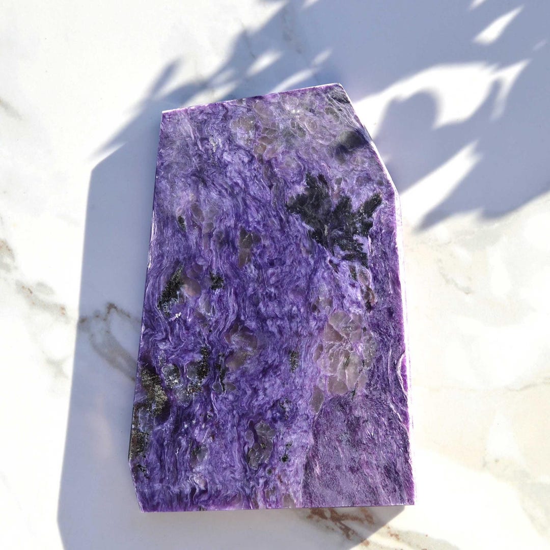 Charoite Slab- Multidimensional Stone- Polished - Vibrant Purple Lilac ...