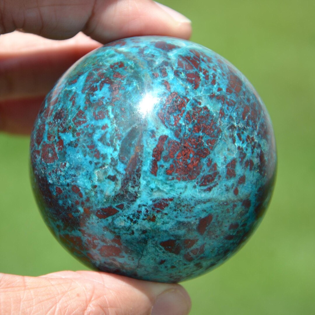 Quantum Ocho Sphere - Rare Top Quality- Quartz, Dioptase, Shattuckite ...