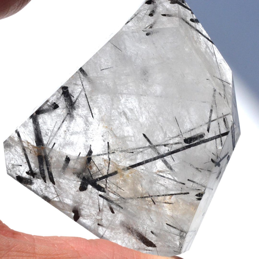 Polished Black Rutile Quartz Freeform: Rutilated Black Tourmaline - Etsy