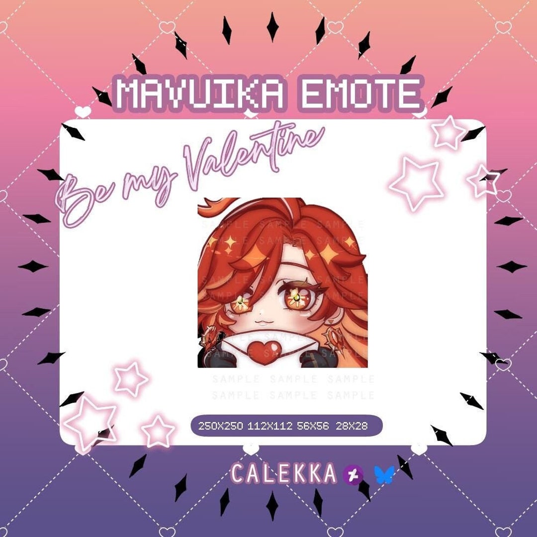 Mavuika Genshin Impact Emote Heart Valentines Day for Twitch & Discord ...