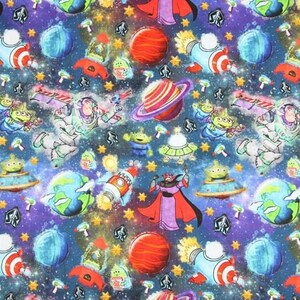 Toy Story Fabric Buzz Lightyear Fabric 100% Cotton Cartoon Fabric by ...