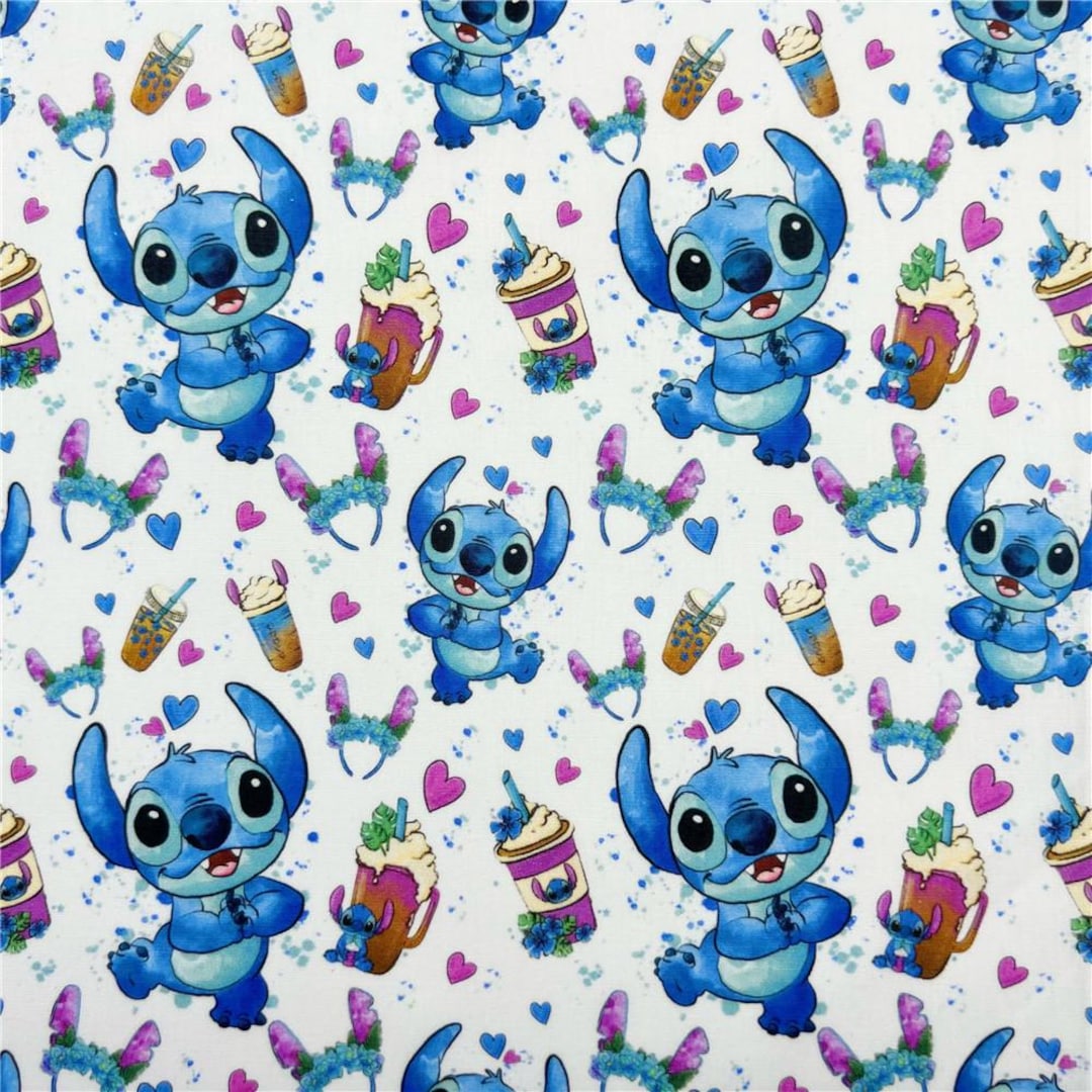 Lilo & Stitch Fabric 100% Cotton by the Half Yard - Etsy