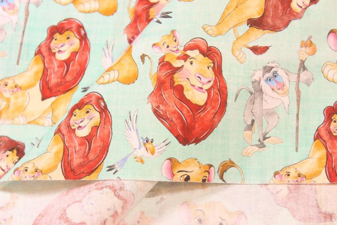 The Lion King Simba Fabric 100% Cotton by the Half Yard - Etsy