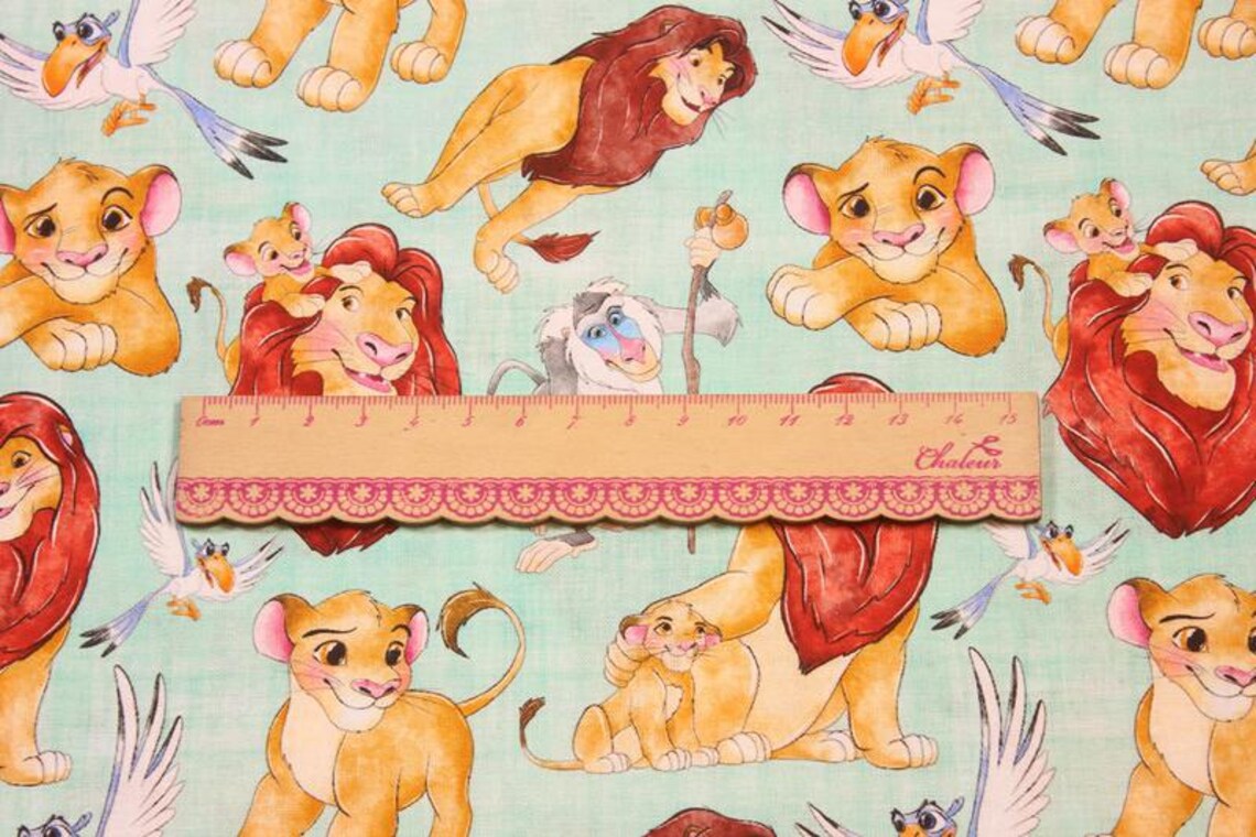 The Lion King Simba Fabric 100% Cotton by the Half Yard - Etsy