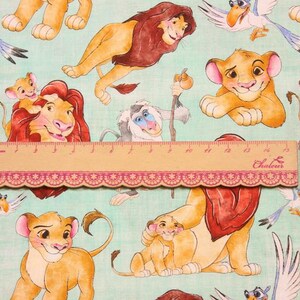 The Lion King Simba Fabric 100% Cotton by the Half Yard - Etsy