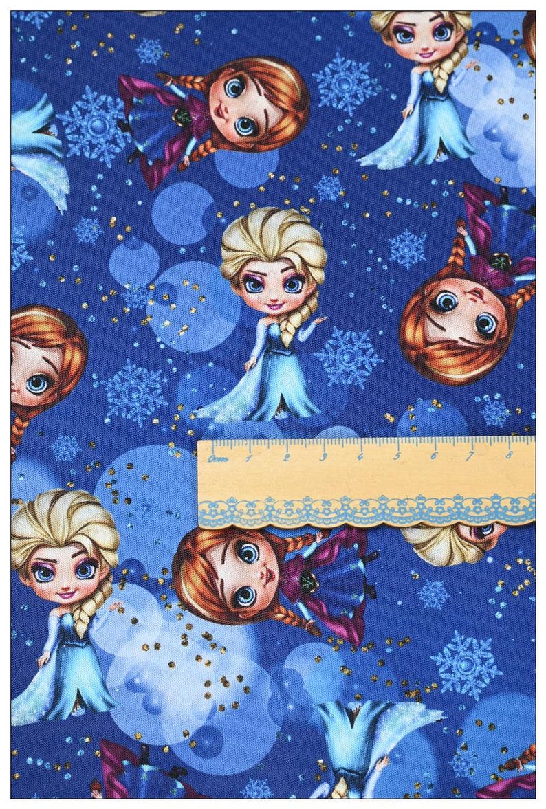 Frozen Fabric Disney Princess Fabric Elsa and Anna Fabric 100% Cotton ...