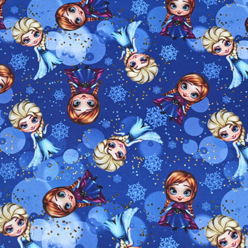 Frozen Fabric Disney Princess Fabric Elsa and Anna Fabric 100% Cotton ...