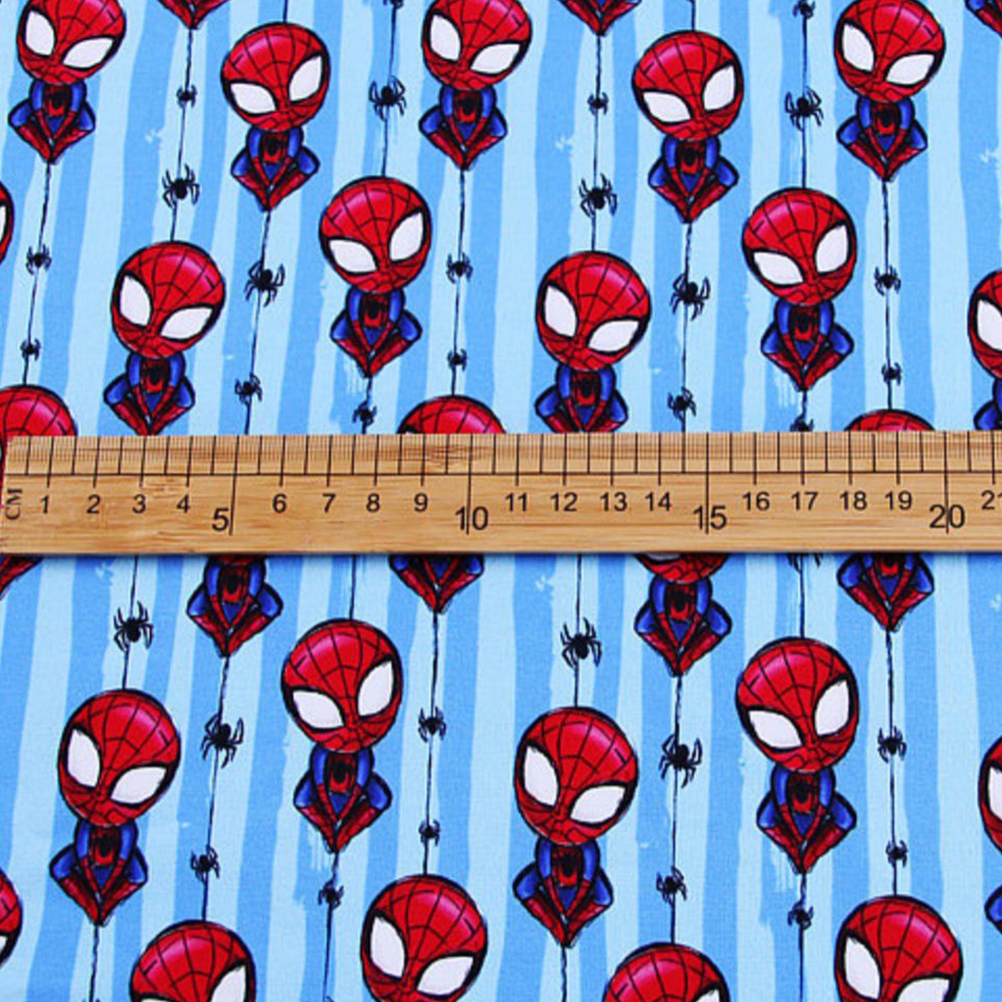 Spiderman Fabric 100% Cotton Cartoon Fabric by the Half Yard - Etsy