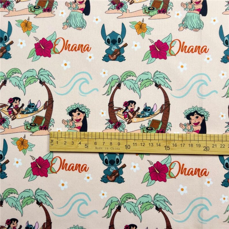 Lilo & Stitch Fabric 100% Cotton by the Half Yard - Etsy