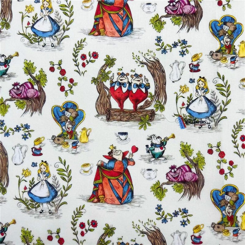 Alice Cartoon Fabric - Etsy