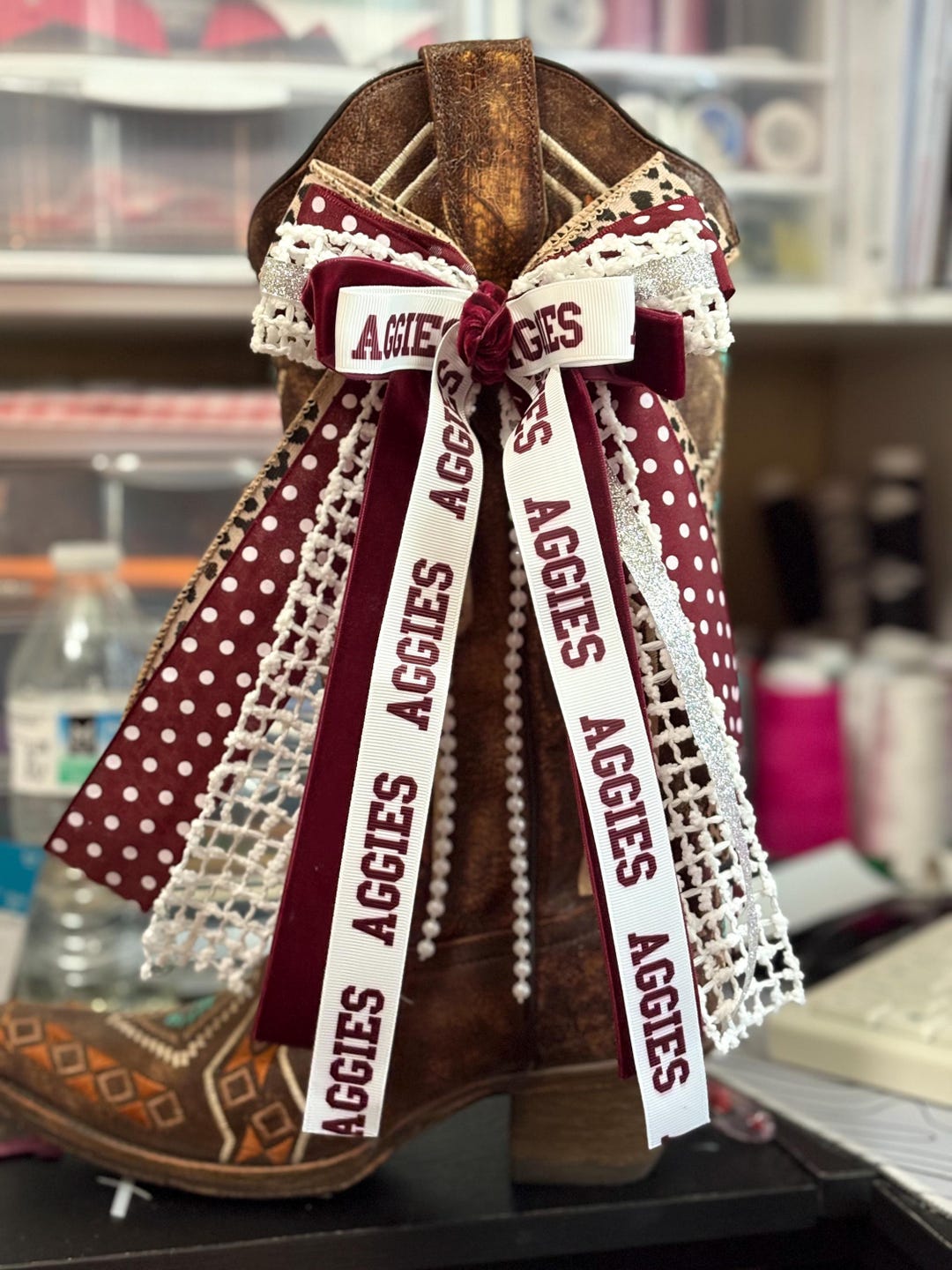 University Boot Bows - Etsy
