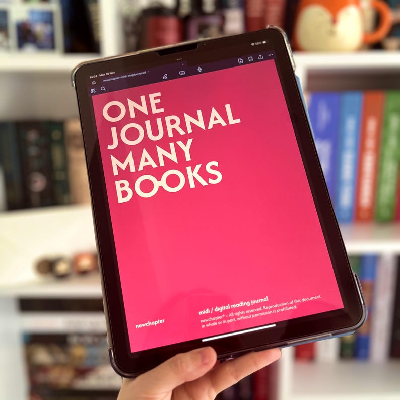 Digital Reading Journal: Book Tracker, Goodnotes Planner (PDF), Read a ...