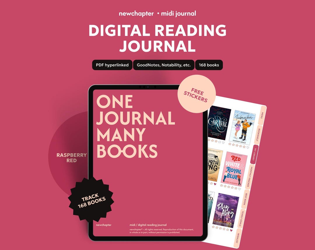 Digital Reading Journal: Book Tracker, Goodnotes Planner (PDF), Read a ...
